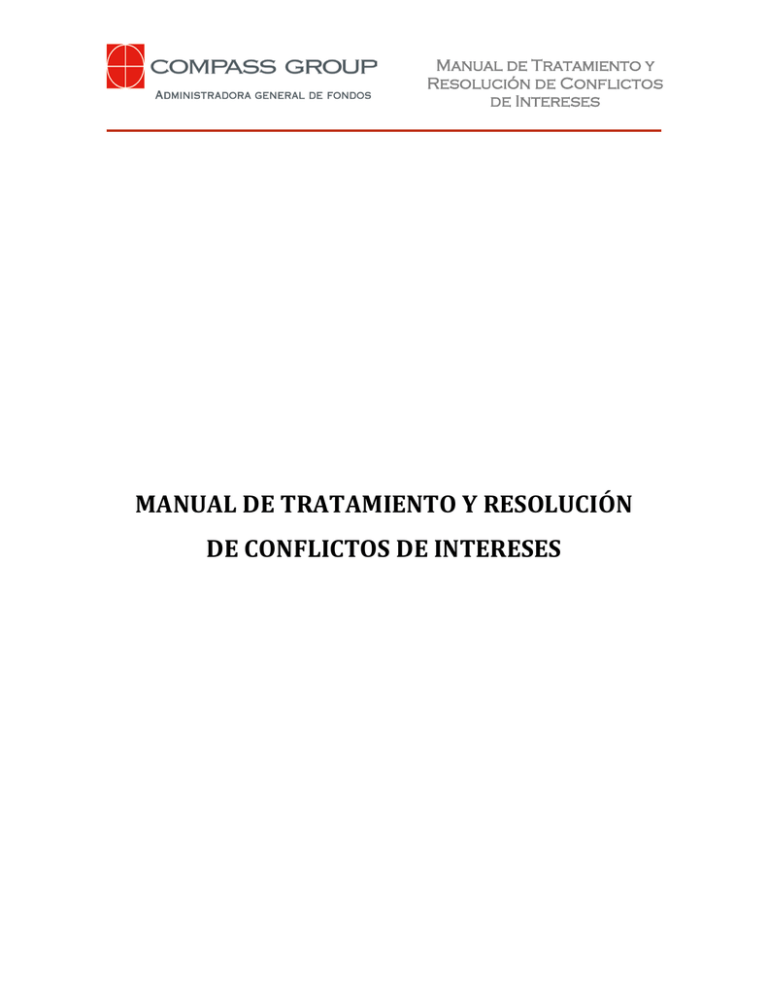 Manual de Tratamiento y Resolución de Conflictos de Interés