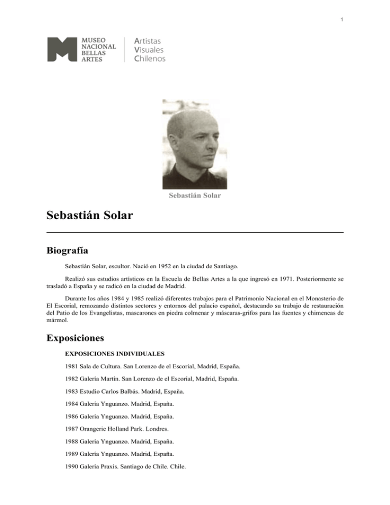 Sebastián Solar - Artistas Visuales Chilenos