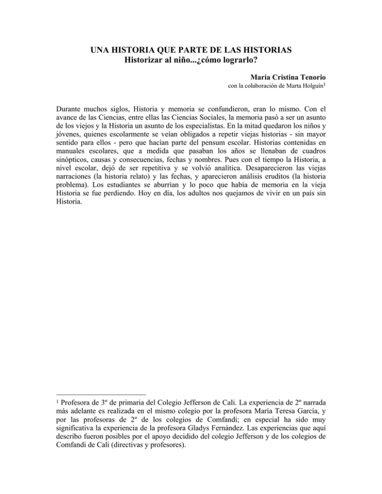 Una historia que parte de las historias.