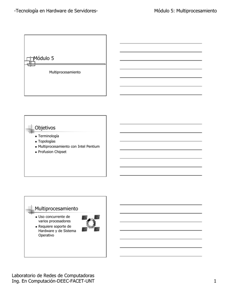 Módulo 5 Objetivos Multiprocesamiento