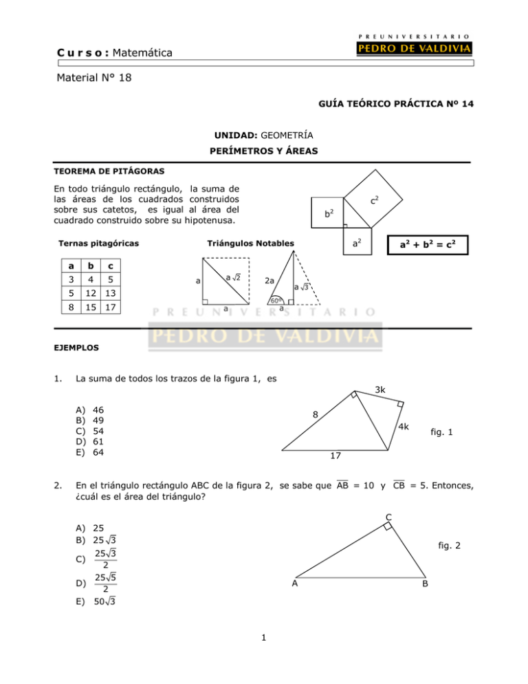 Perimetros y Areas - clases particulares de matematicas