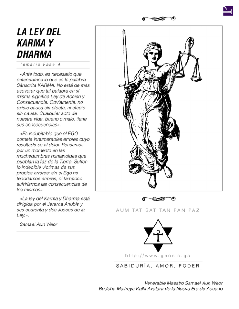la ley del karma y dharma