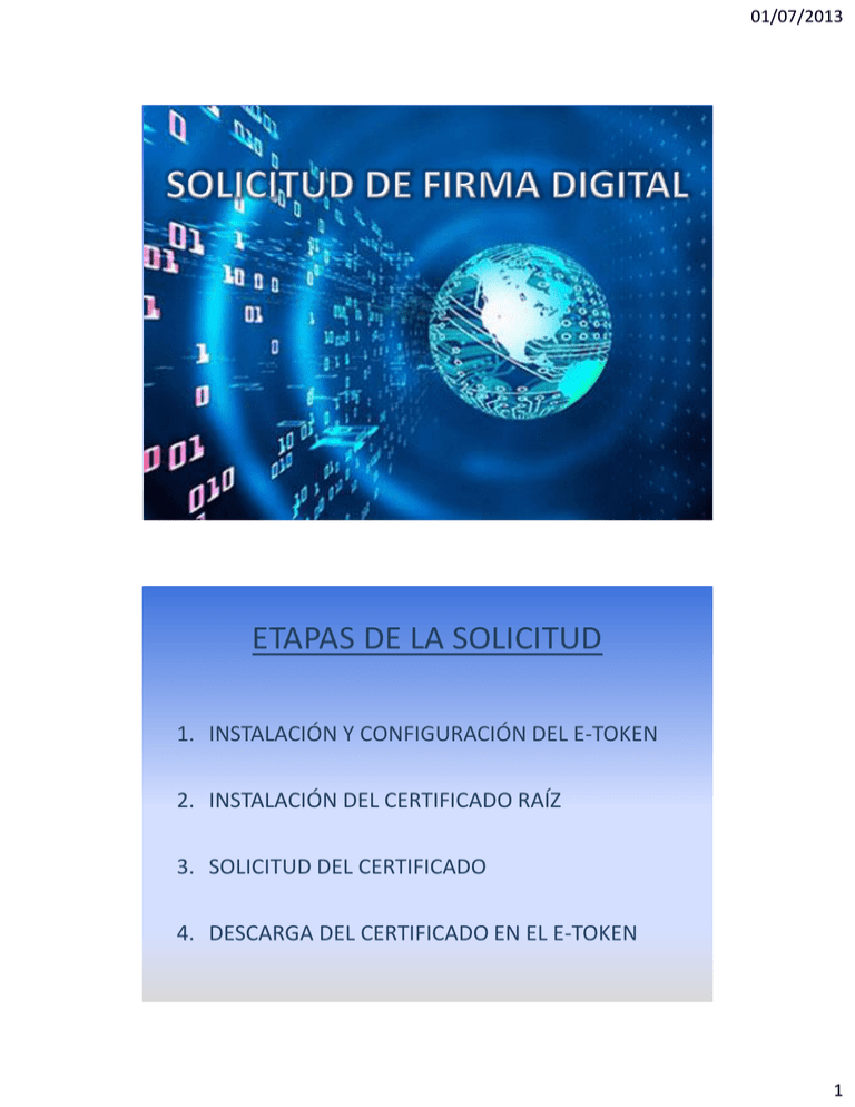 Presentación - Solicitud Firma Digital