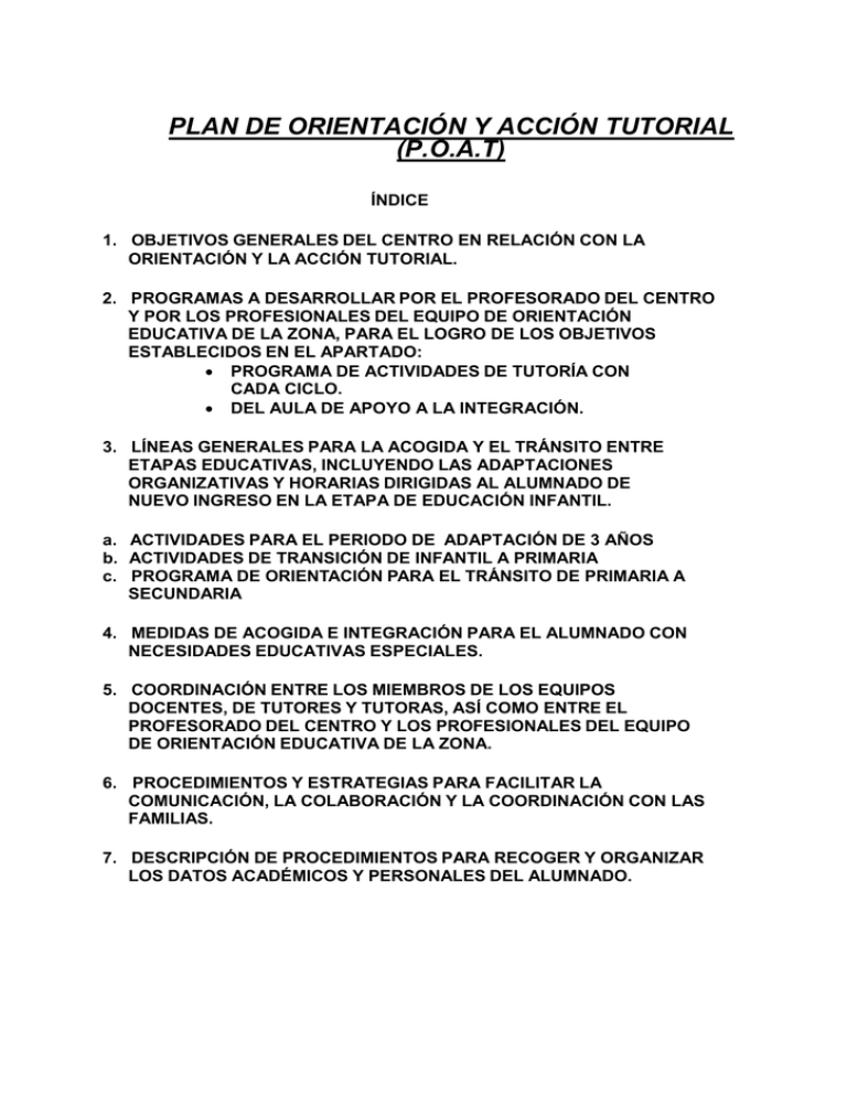 plan de orientación y acción tutorial (poat)