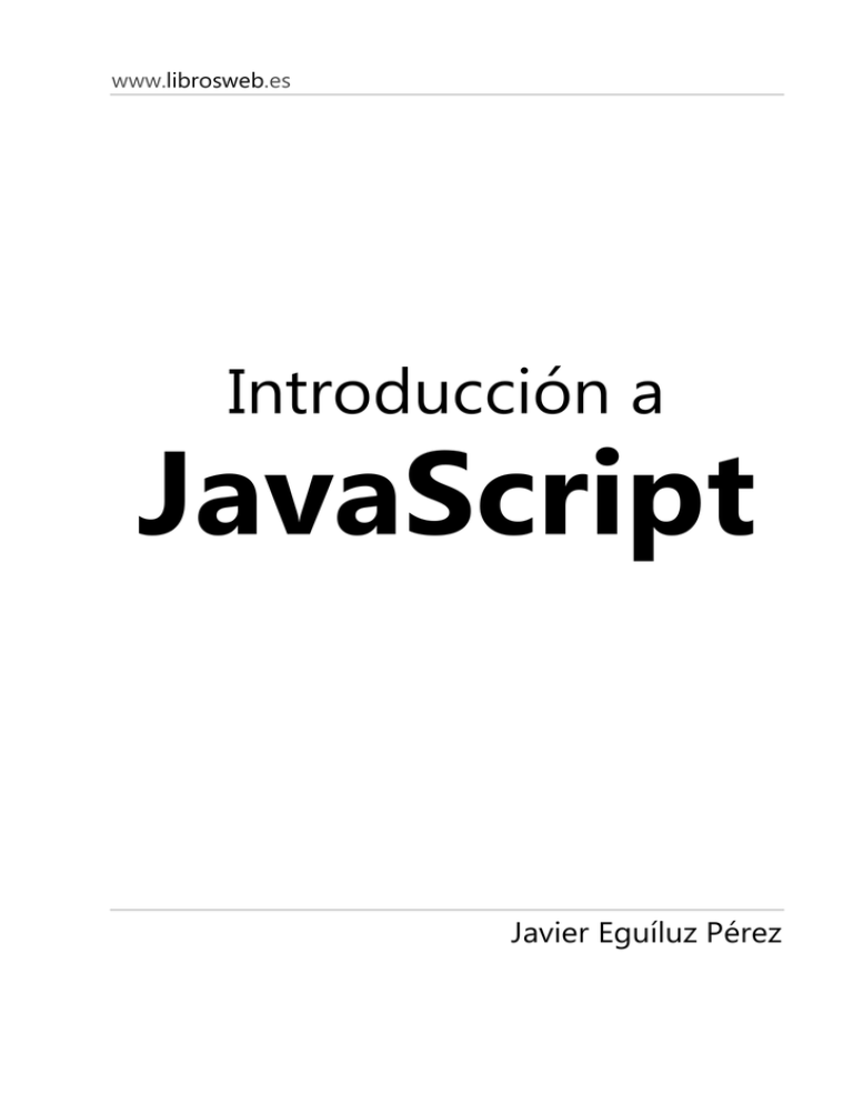 Introduccion a JavaScript