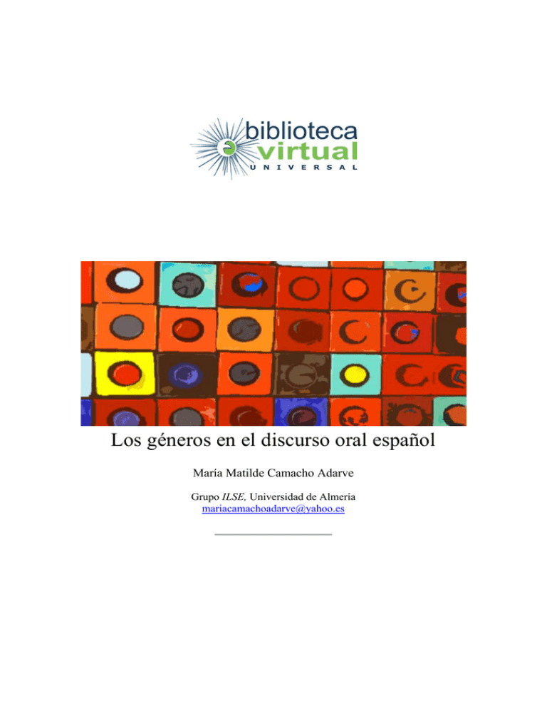 Los géneros en el discurso oral español