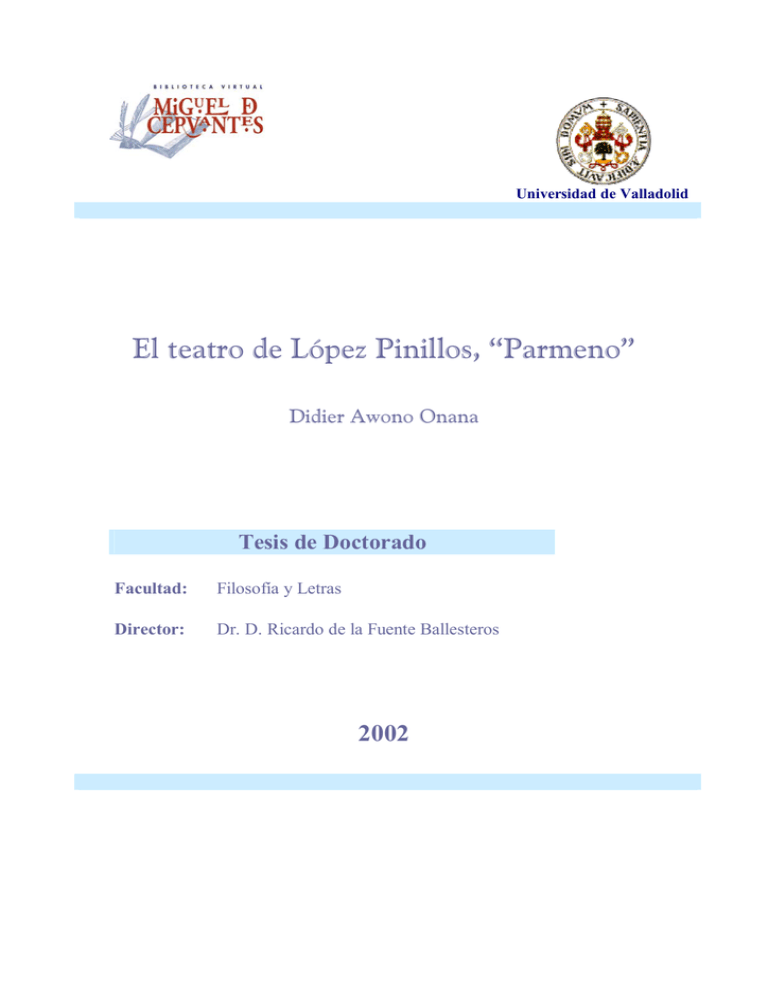 El teatro de López Pinillos, “Parmeno”