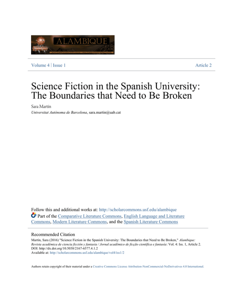 Science Fiction in the Spanish University