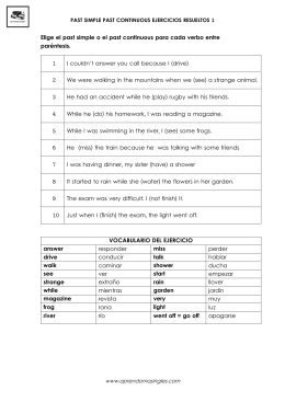 past simple past continuous ejercicios resueltos 3