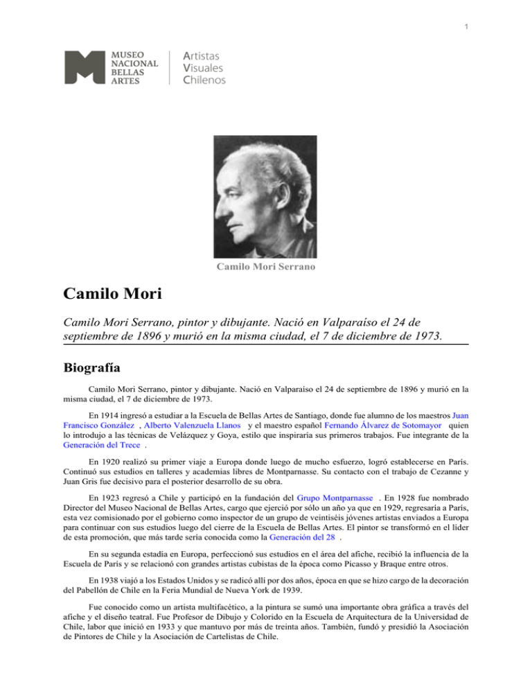 Camilo Mori - Artistas Visuales Chilenos