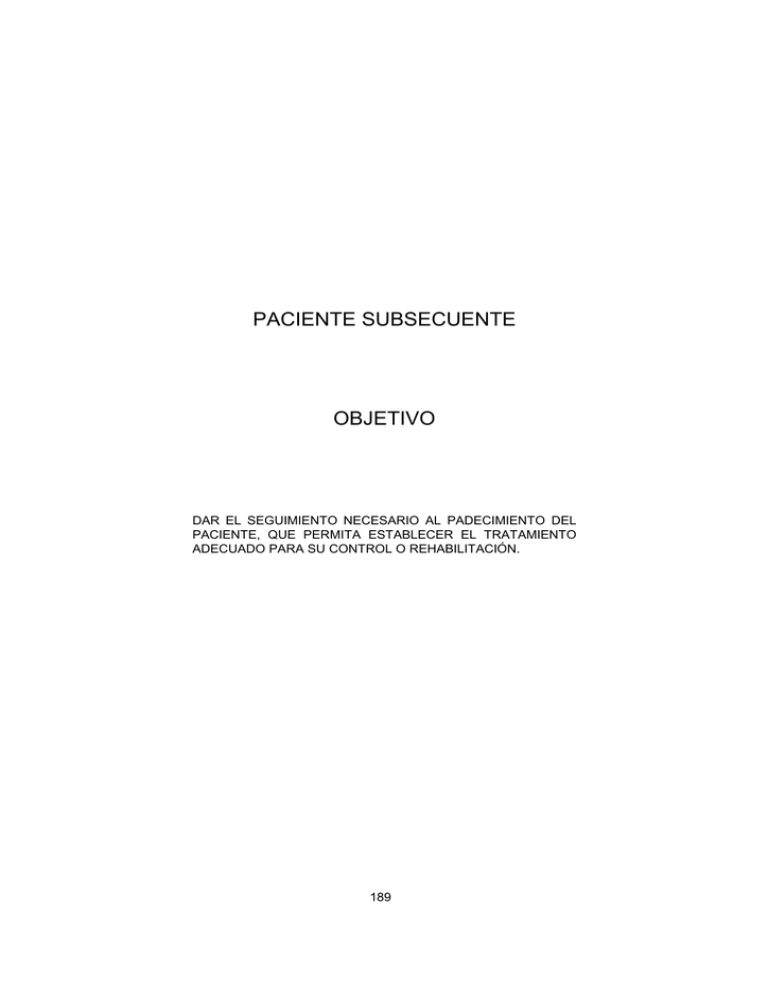 Consulta Subsecuente