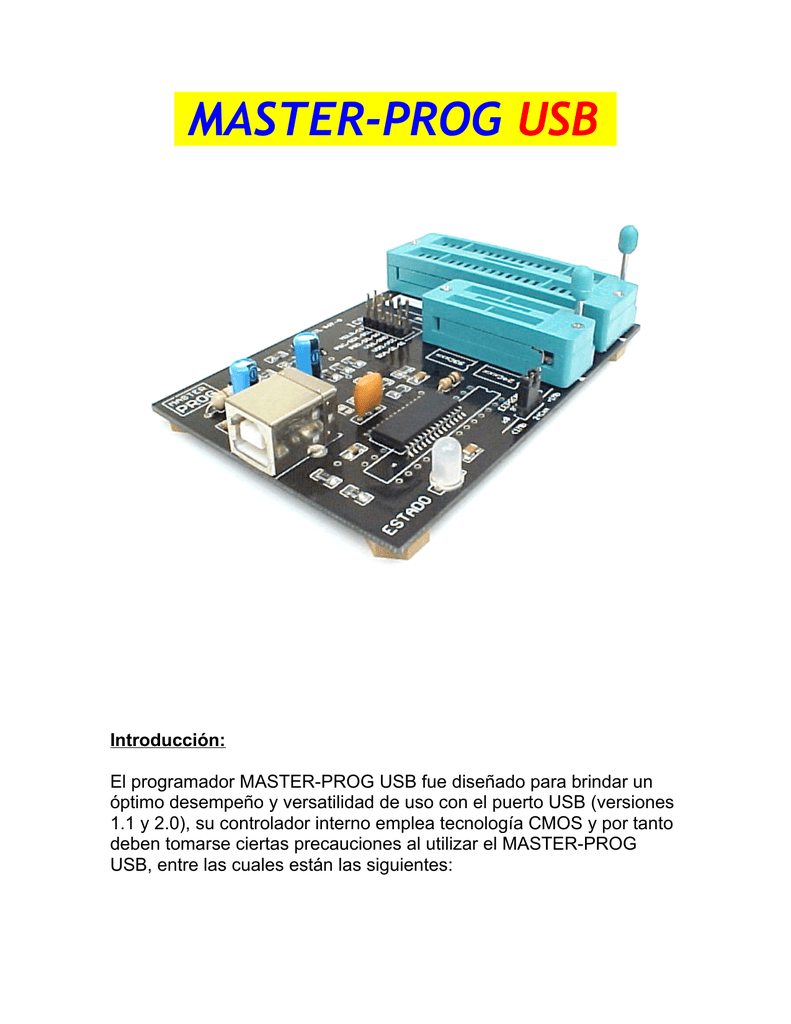 Manual Master Prog Pdf