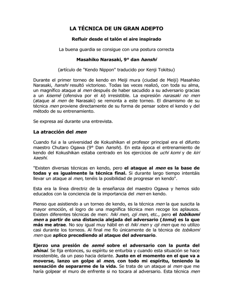 La técnica de un gran adepto al Kendo