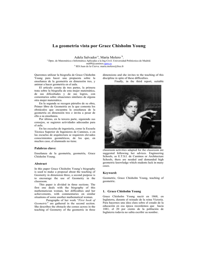 Grace Chisholm Young y la Enseñanza de la Geometría