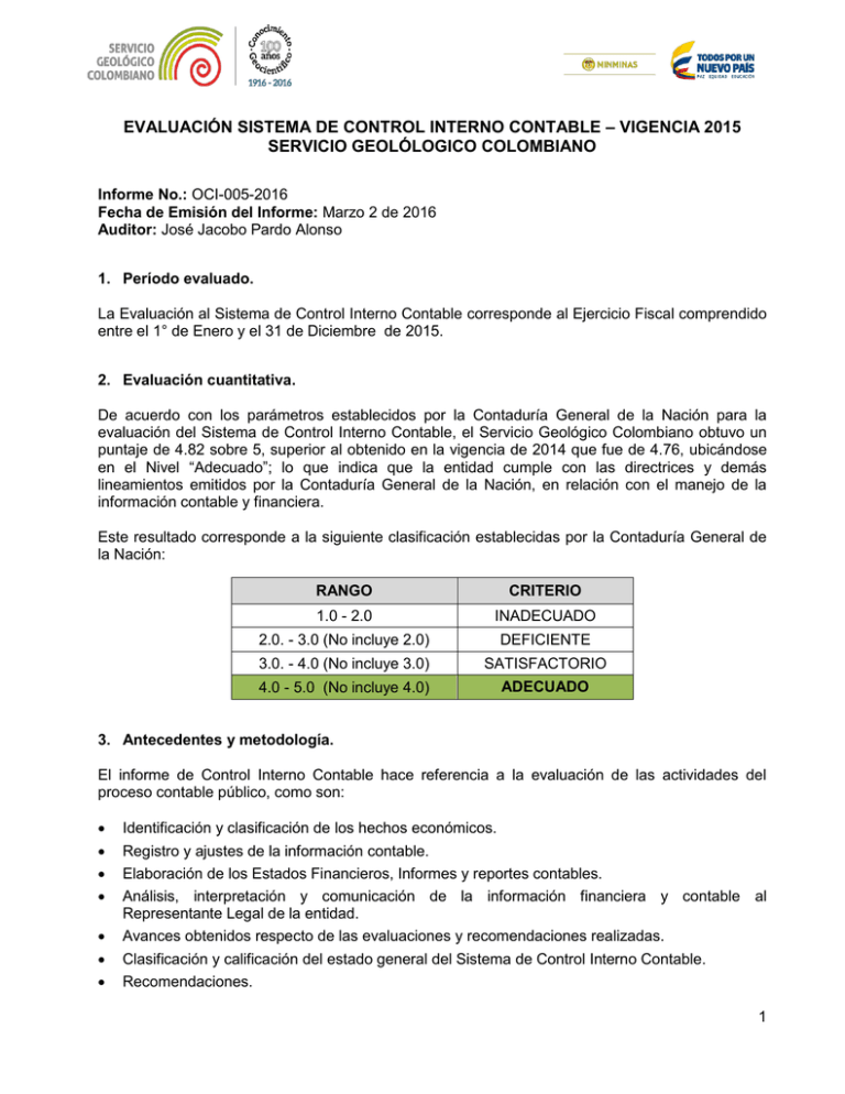 INFORME DE CONTROL INTERNO CONTABLE
