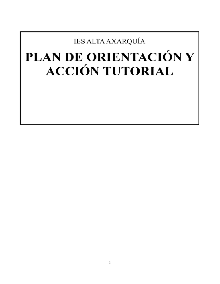 plan de orientación y acción tutorial