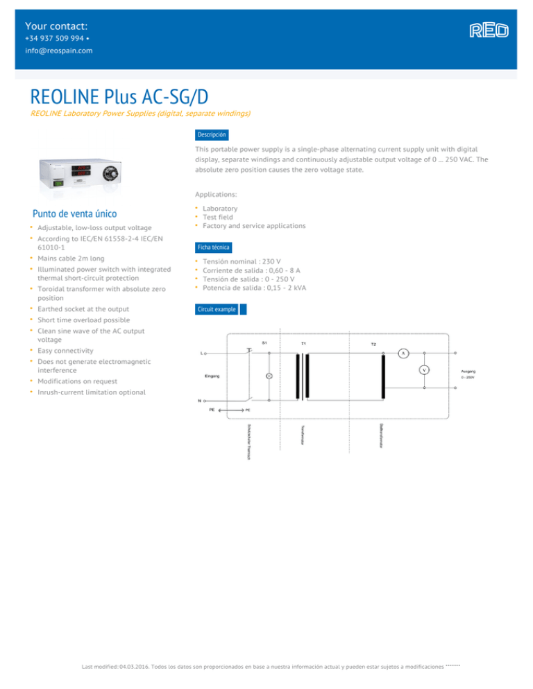 REOLINE Plus AC-SG/D