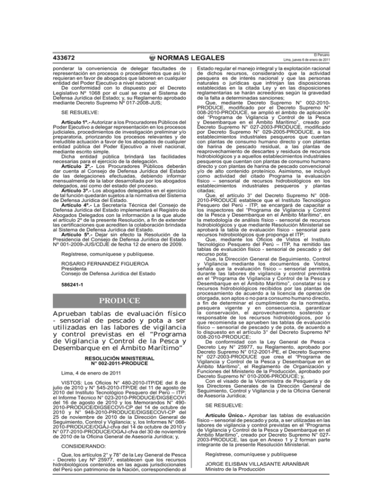 Cuadernillo de Normas Legales