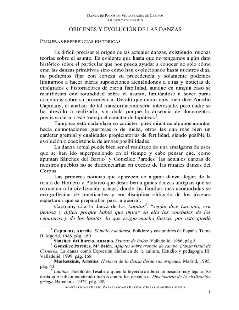 Origen y Evolución de las Danzas