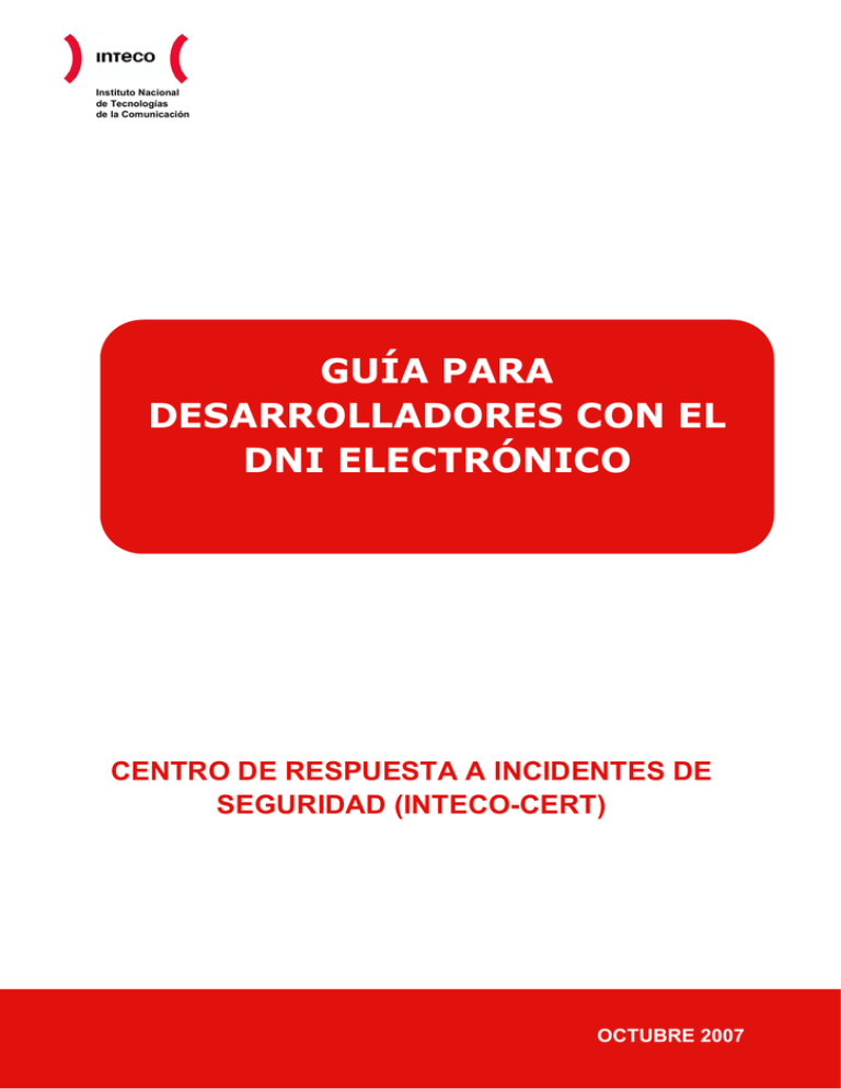 Guía para Desarrolladores con el DNI Electrónico