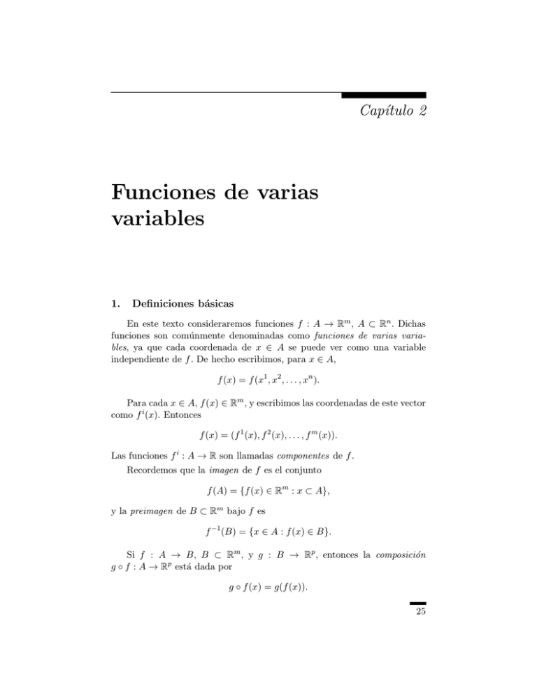 Cap2: Funciones de varias variables