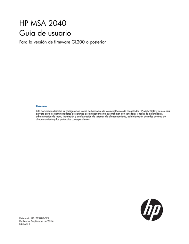 HP MSA 2040 User Guide