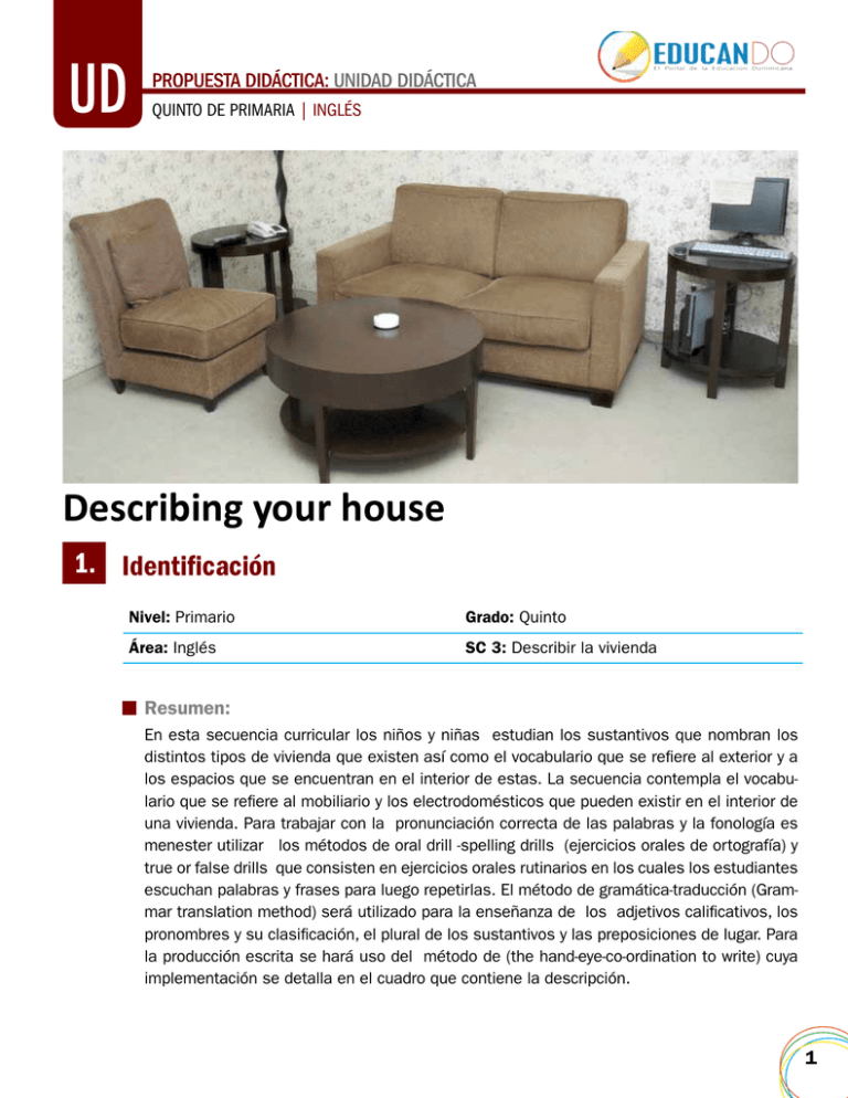 Describing your house