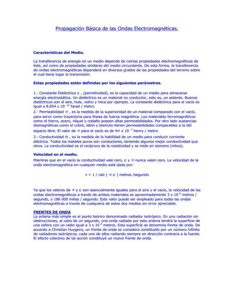 Propagación Básica de las Ondas Electromagnéticas.
