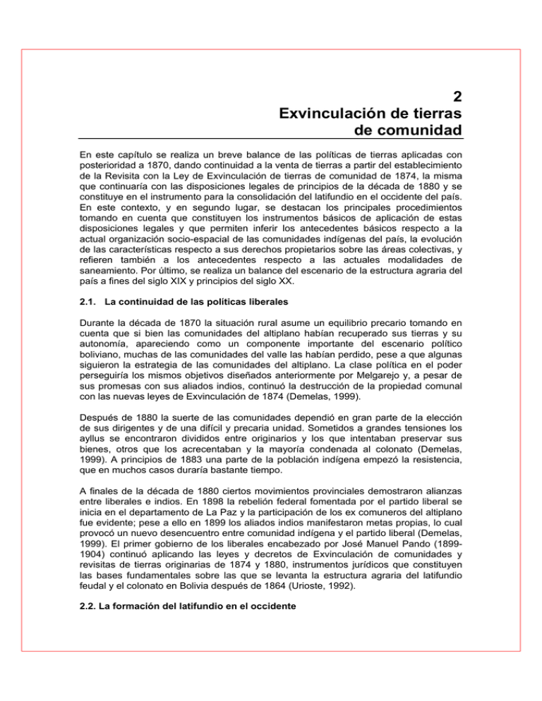 La Ley INRA en el espejo de la historia Dos siglos de Reformas