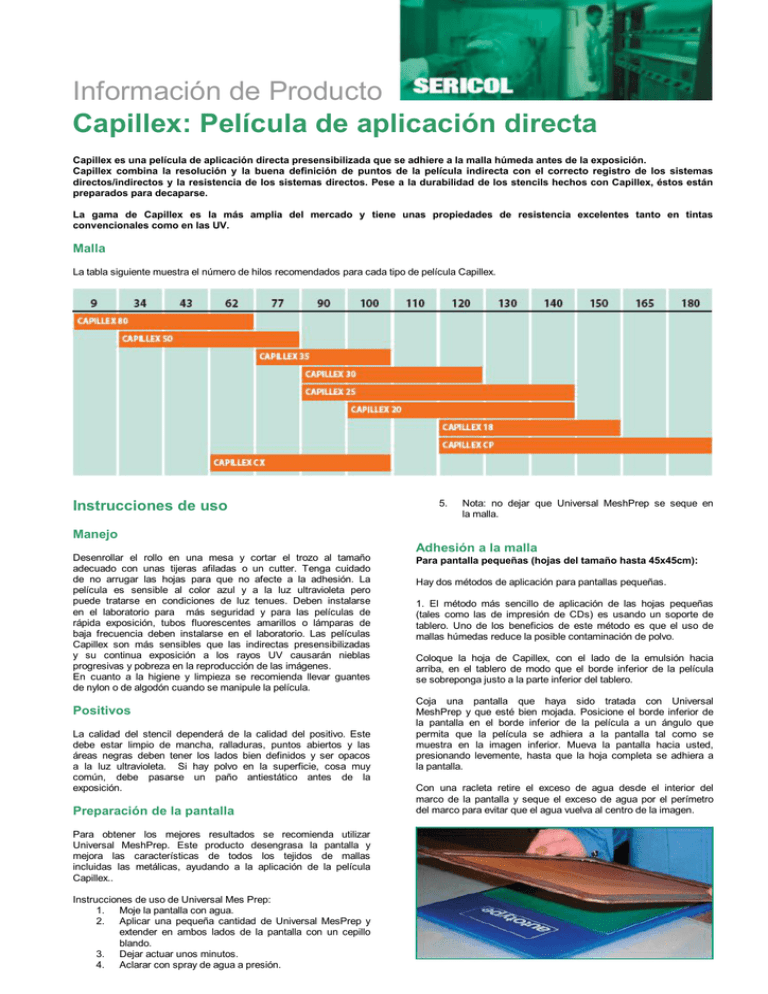 Capillex Pelicula Autotype