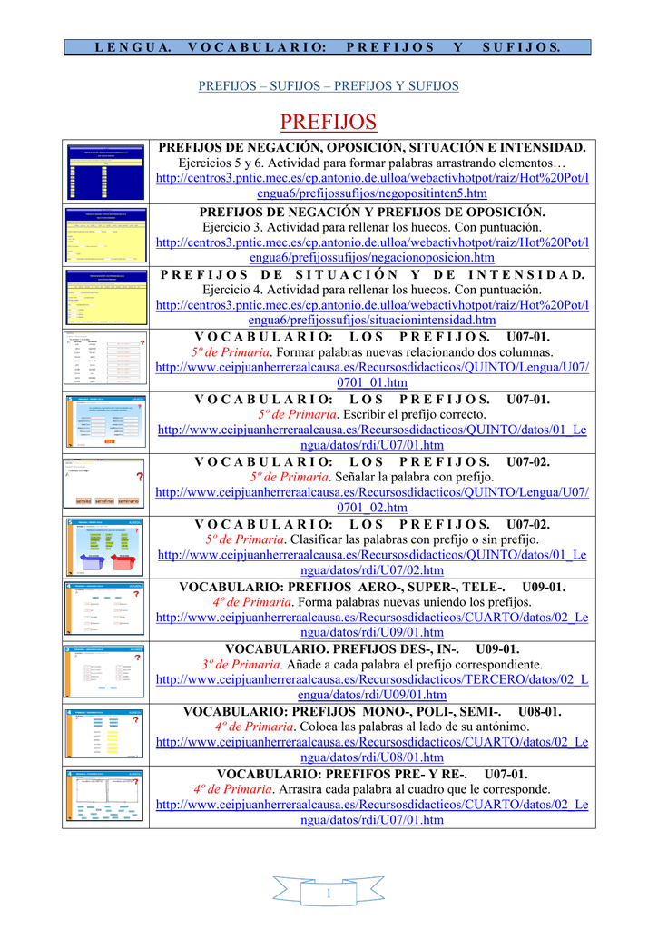 PREFIJOS
