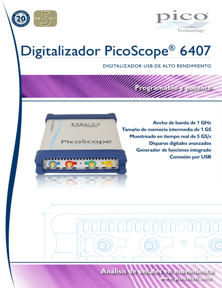 Digitalizador PicoScope® 6407