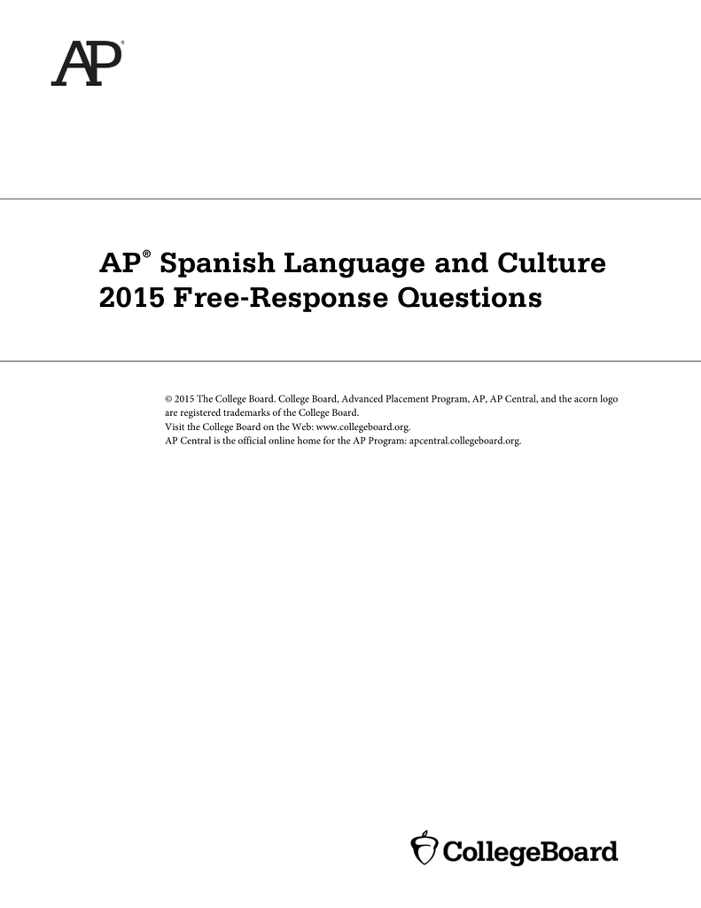 AP Spanish Language and Culture 2015 Free