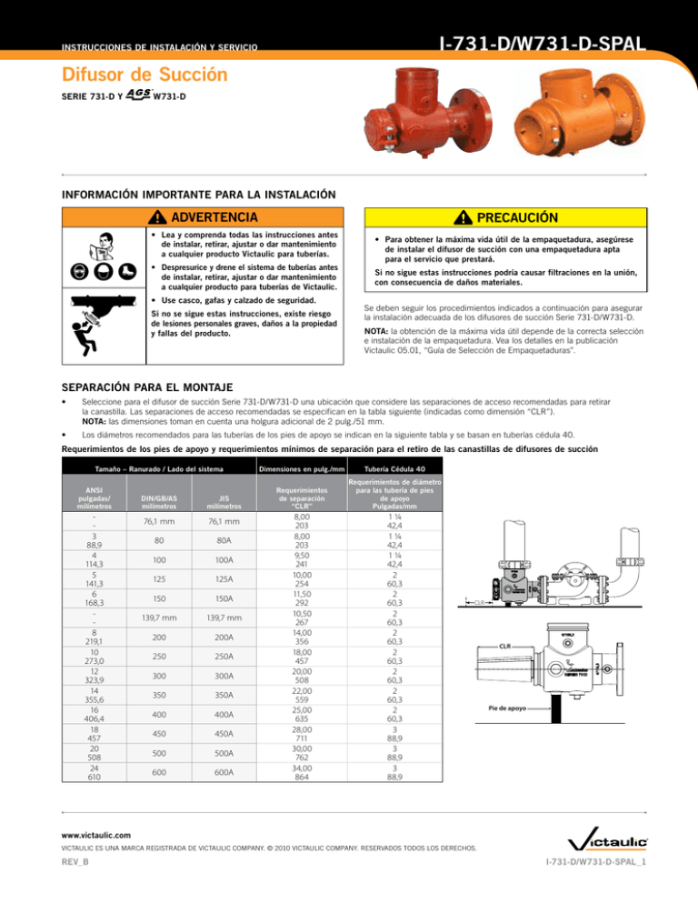 Difusor de Succión I-731-D/W731-D-SPAL