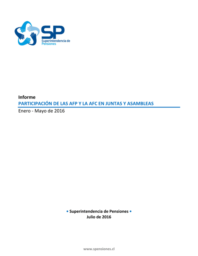 Participación de AFP y AFC en juntas y asambleas