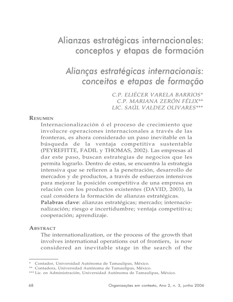 Alianzas estratégicas internacionales: conceptos y etapas de