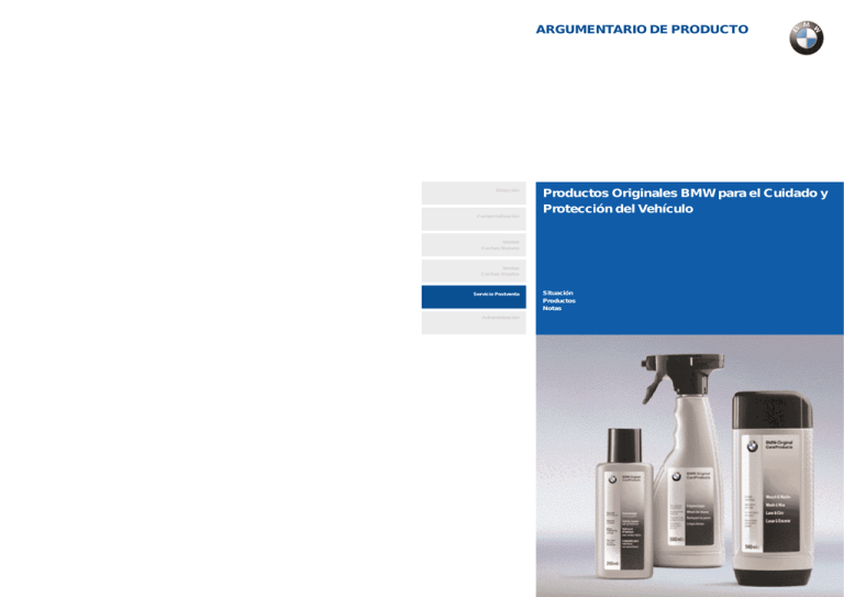 Productos de limpieza oficiales BMW.