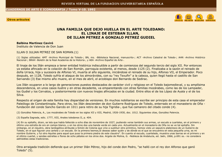 una familia que dejo huella en el arte toledano