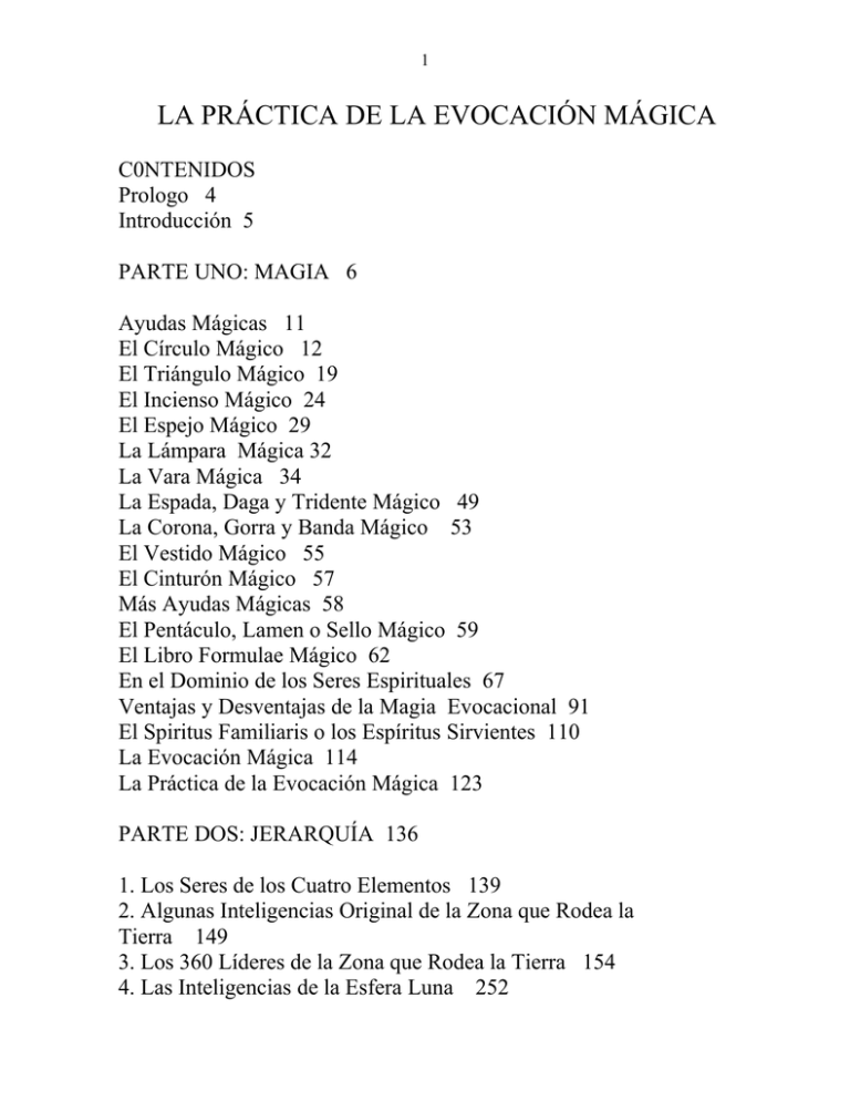 la práctica de la evocación mágica