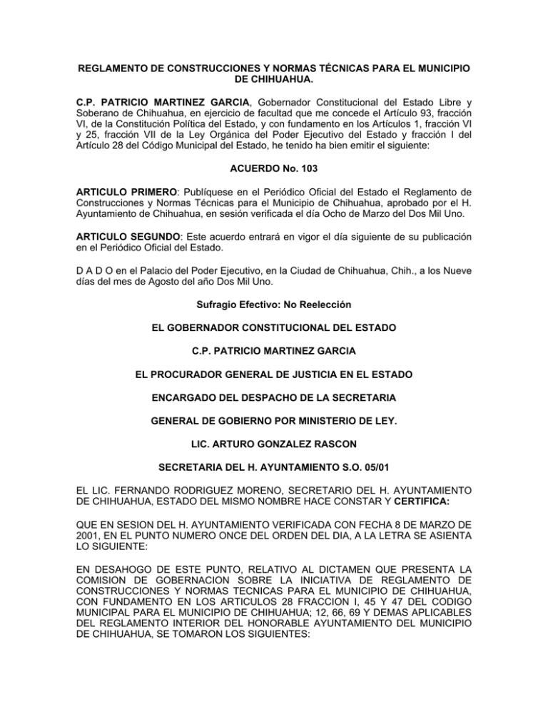 reglamento de construcciones y normas