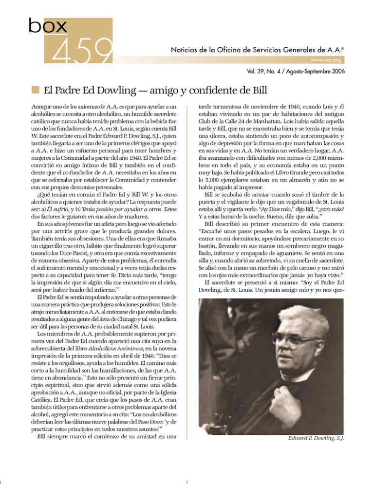 El Padre Ed Dowling — amigo y confidente de Bill