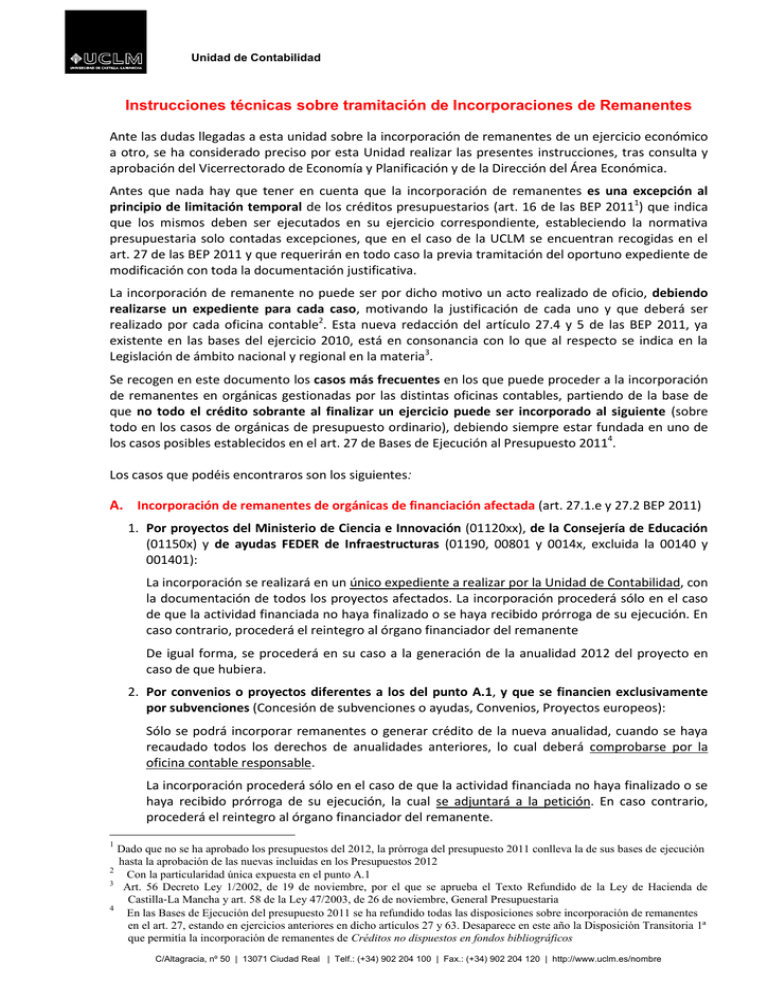 NOTA INTERNA - Universidad de Castilla