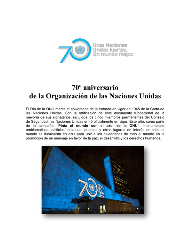 70º aniversario de la Organización de las Naciones Unidas