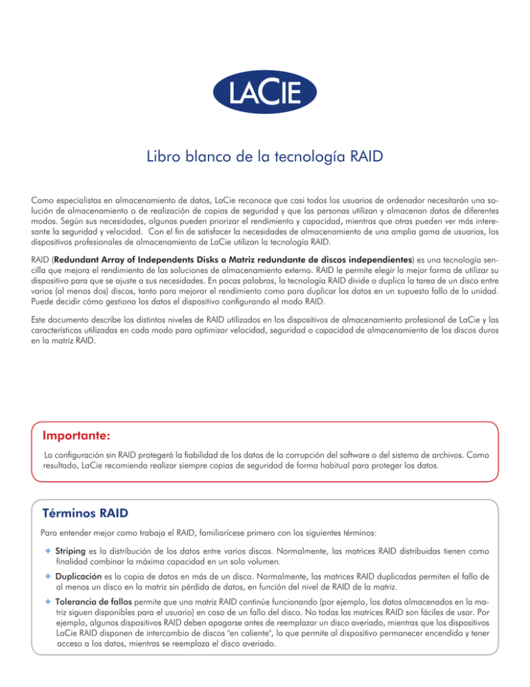 Libro blanco de la tecnología RAID