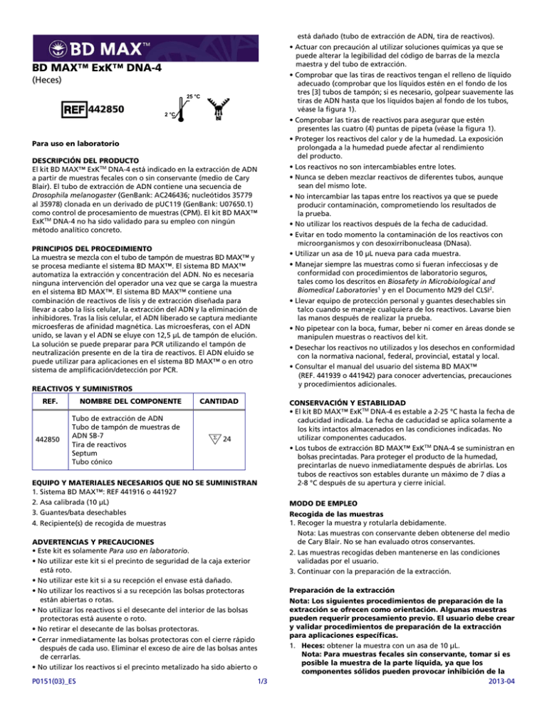BD MAX™ ExK™ DNA-4