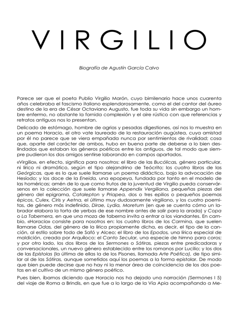 Biografía de Agustín García Calvo Parece ser que el poeta Publio