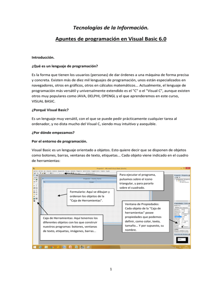 Apuntes de VISUAL BASIC 6.0