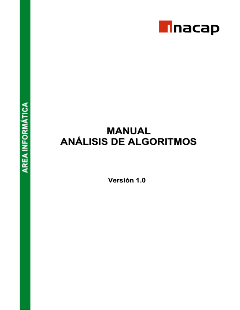 manual análisis de algoritmos