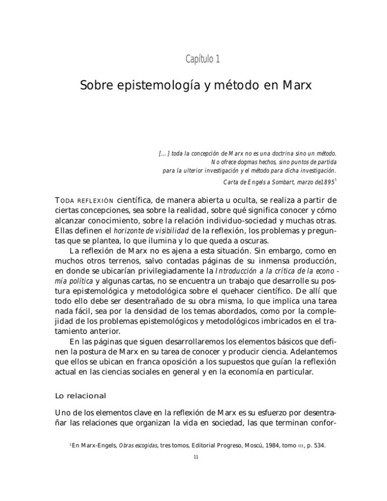 Sobre Epistemología Y Método En Marx