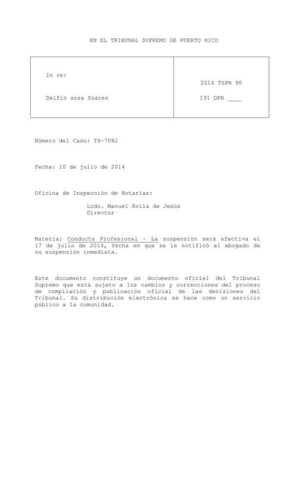 Per Curiam - Portal de la Rama Judicial